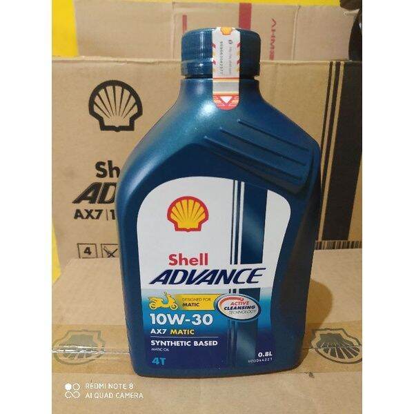 Jual [100% ORIGINAL] Oil shell advance AX7 matic sae 10w-30 0,8L ...