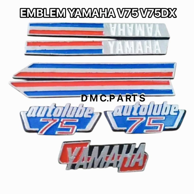 Jual LOGO EMBLEM BODY SET (SESUAI FOTO ) YAMAHA V75 V75DX V 75 DX ...