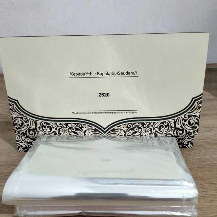 Jual 2520 ERBA BLANGKO UNDANGAN KOSONGAN + PLASTIK OPP, UNDANGAN ...