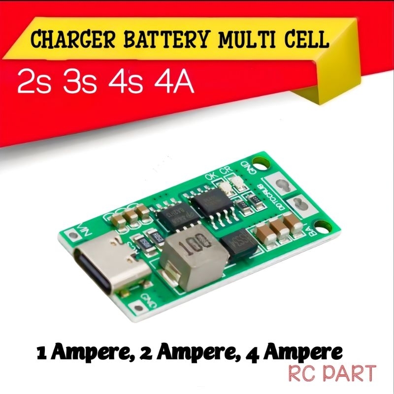 Jual Modul USB-C Charger Li-Po Li-Ion Multi-Cell 2s 3s 4s 4A | Shopee Indonesia