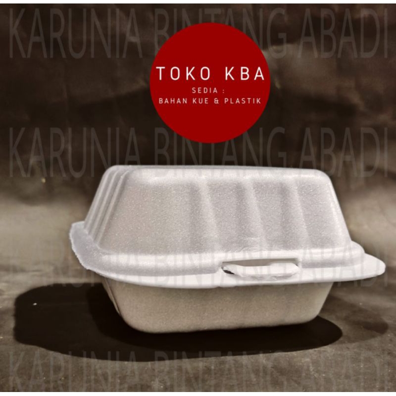 Jual Styrofoam Bento Box Nasi Sterofoam Kotak Persegi Panjang Putih ( 1 ...