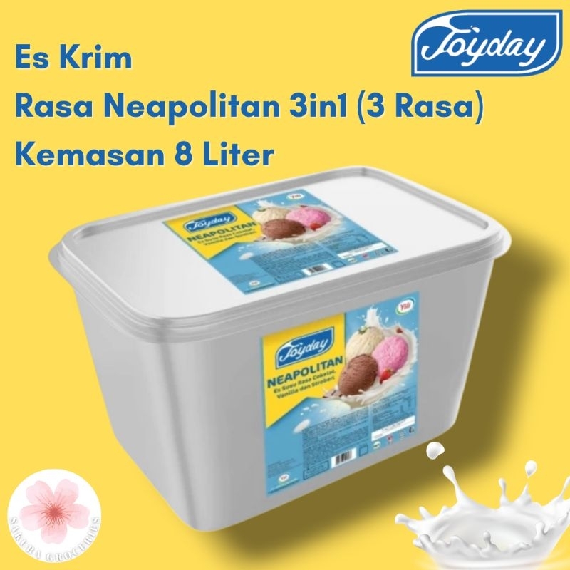 Jual Es Krim Joyday 8 Liter Neapolitan / Joyday Ice Cream Neapolitan 8 ...