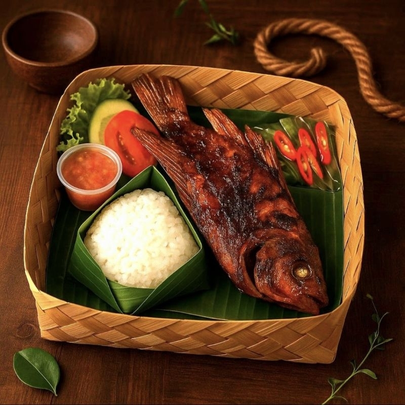 Jual Nasi Besek Back To Nature Nila Bakar | Shopee Indonesia
