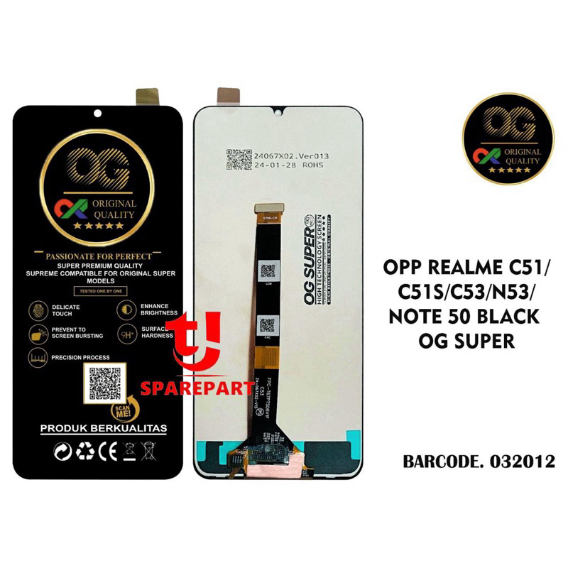 Jual LCD TOUCHSCREEN REALME C51 / C51S / C53 / N53 / NOTE 50 / ORI OG SUPER | Shopee Indonesia