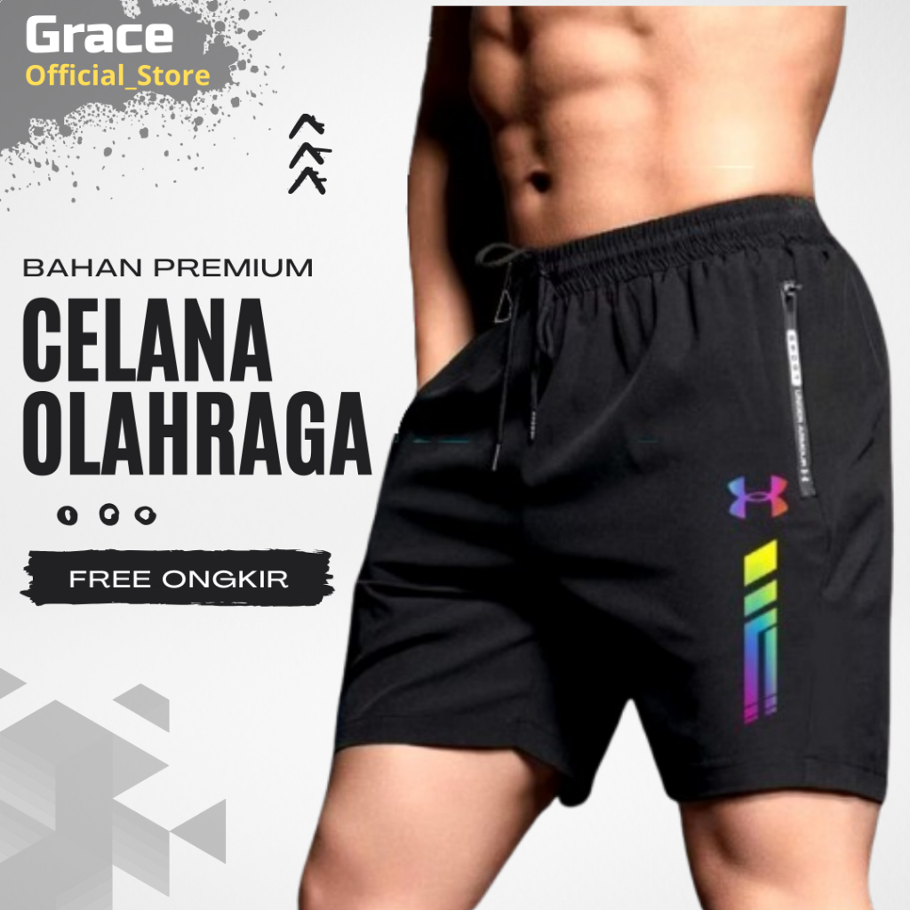 Jual Celana Pendek Running Olahraga Pria Wanita Parasut Micro Import ...