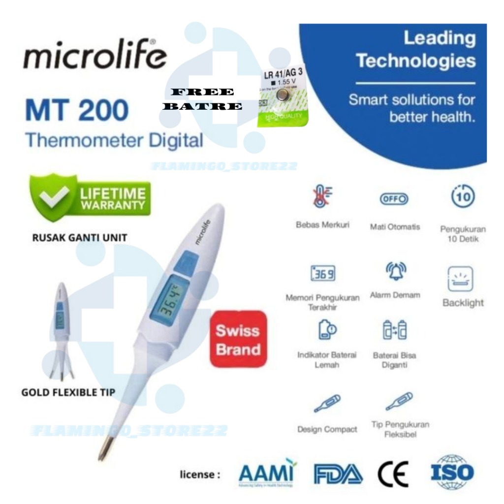 Jual Termometer Digital Microlife MT200 Dengan Gold Tip - Microlife ...