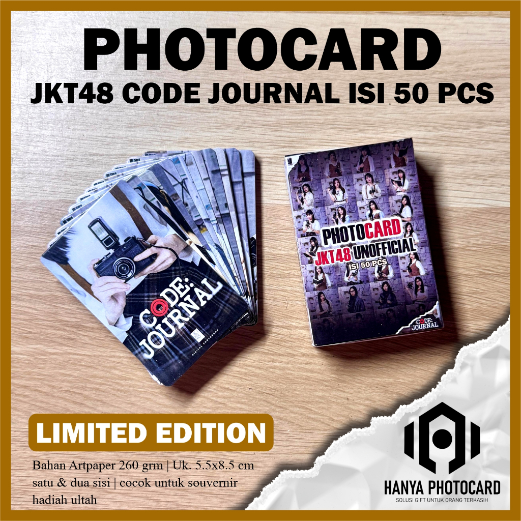 Jual " Photocard JKT48 Code Journal Duasisi Isi 50 Pcs (Free Gantungan Kunci dan Stiker) Untuk ...