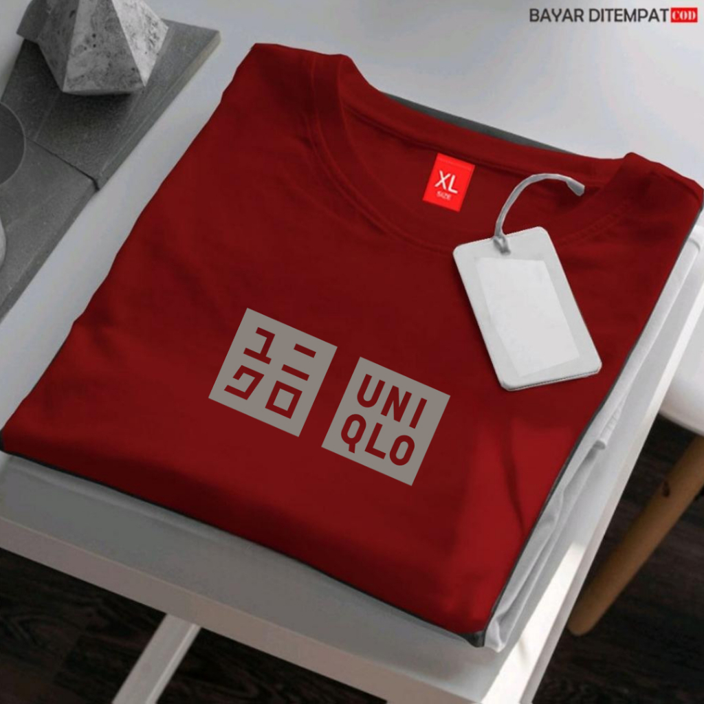 Jual PROMO COD..!!! Kaos Distro Uniqlo Blok Keren Blok Silver Premium ...