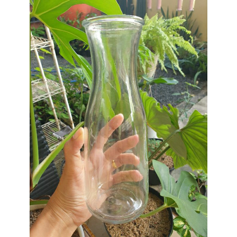 Jual Pitcher Susu Kaca Botol Gelas Carafe Bening Estetik Botol Kaca 1 ...