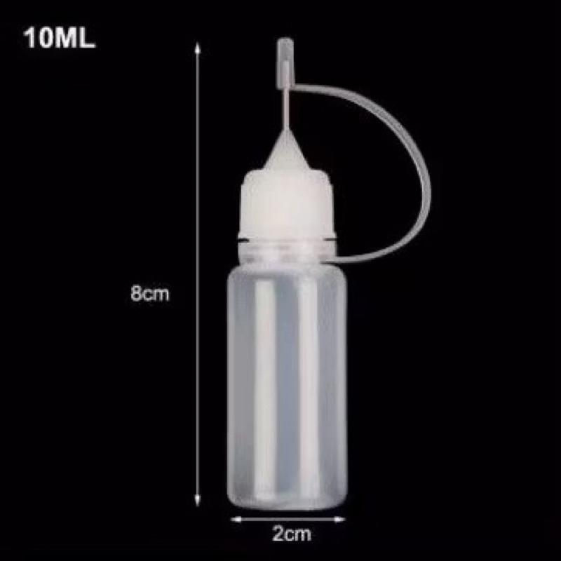 Jual TS Botol Tetes 10ml + Tutup Needle Dropper Bottle 10ml Liquid ...