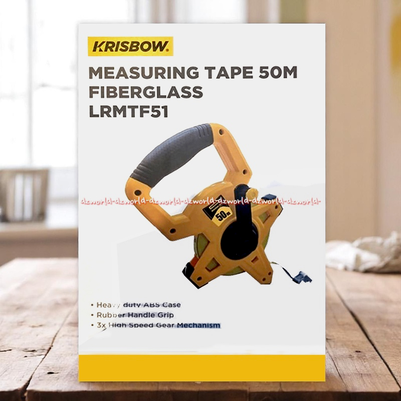 Jual Krisbow Measuring Tape 50meter Fiberglass Meteran Gulung Meteran ...