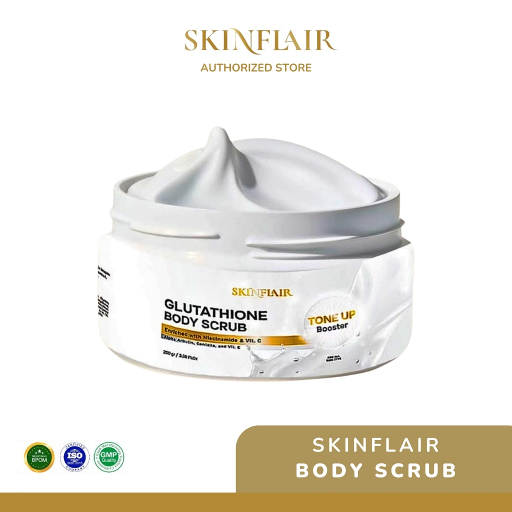 Jual SKINFLAIR Glutathione Body Scrub Tone Up Booster 250gr | Shopee ...