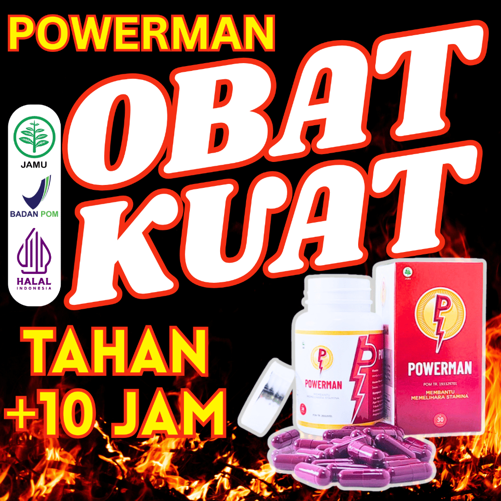 Jual Powerman herbal Kapsul penambah stamina Obat Kuat Tahan lama paling ampuh 100% original ...