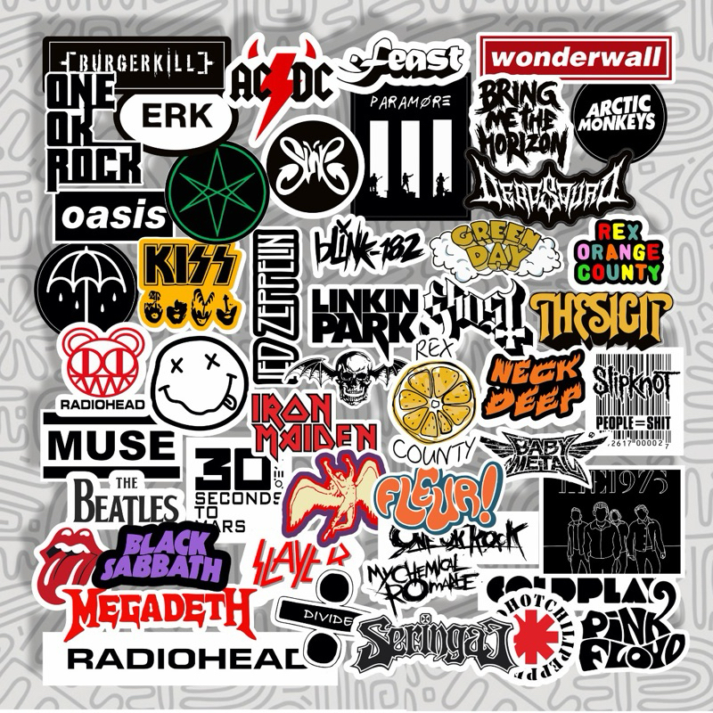 Jual Stiker Band BMTH Feast Kiss slank|| sticker band slipknot | Shopee ...