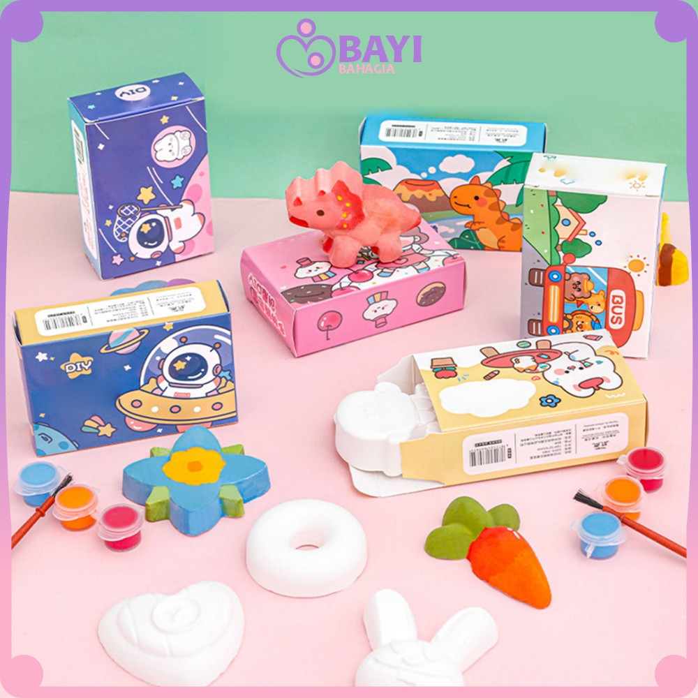 Jual Mainan Melukis Anak Gypsum Patung 3D Painting Set / Painting Kit ...
