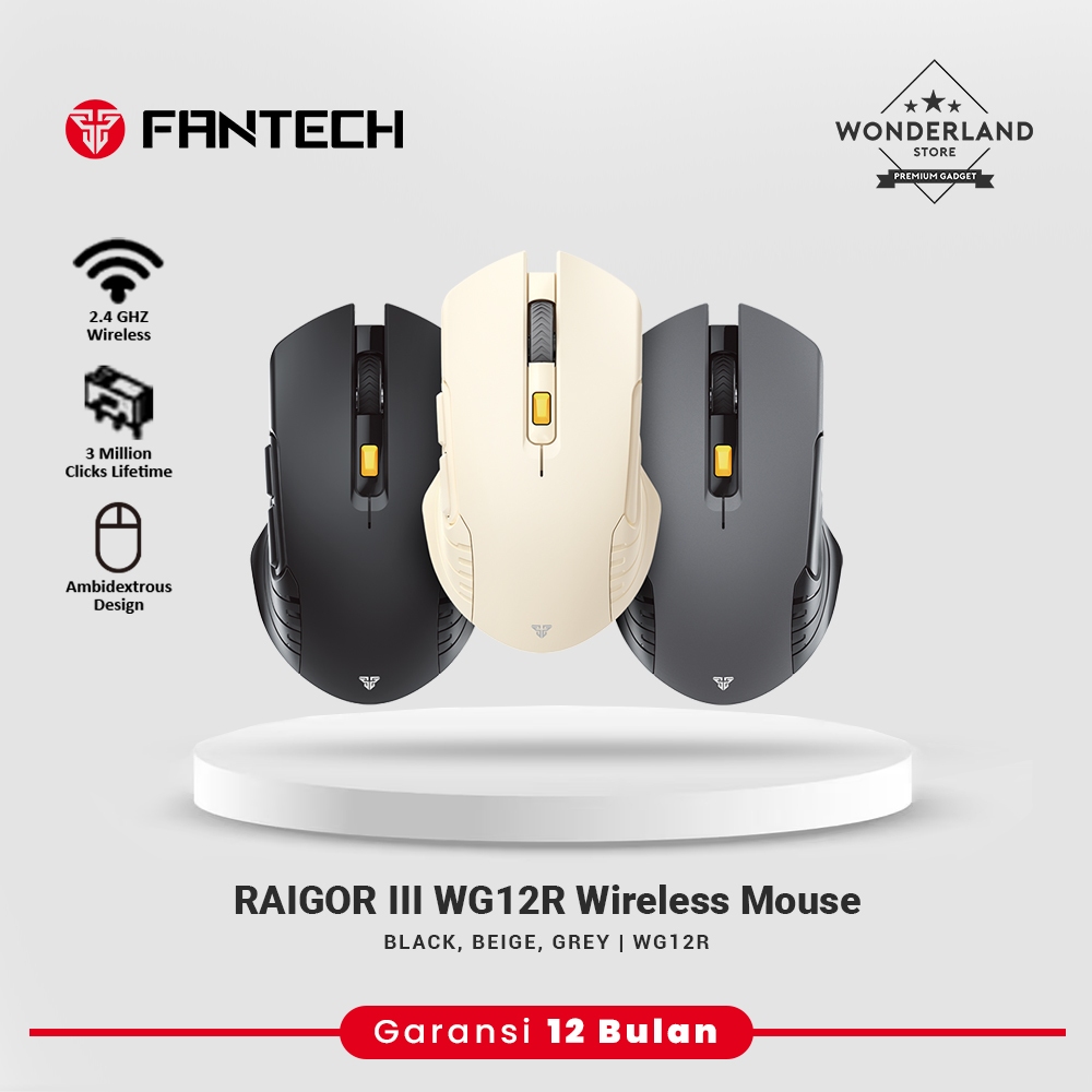 Jual Fantech Raigor III WG12 WG12R WG12RS Wireless Gaming Mouse Rechargeable - Wonderlan Malang ...