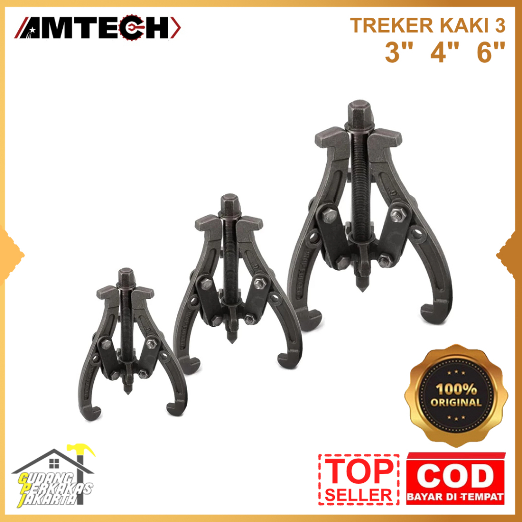 Jual TERBARU Amtech Treker 3 Kaki 3", 4", 6" Inch - Gear Puller 3 Jaw ...