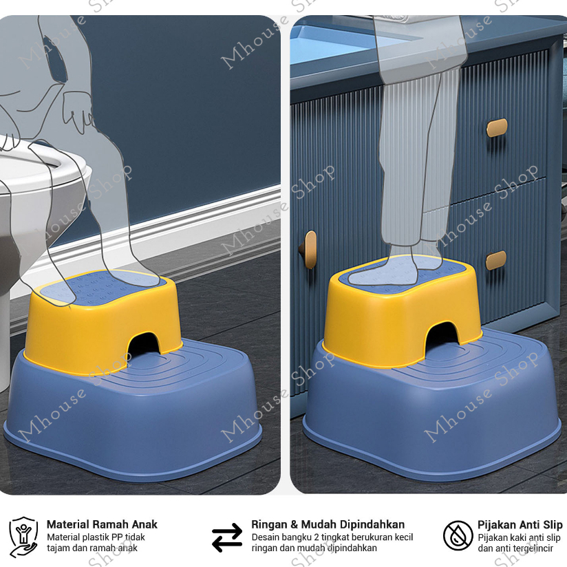 Jual STEPTOOL ANAK UNTUK SIKAT GIGI KURSI TANGGA MINI 2 TINGKAT PIJAKAN ...