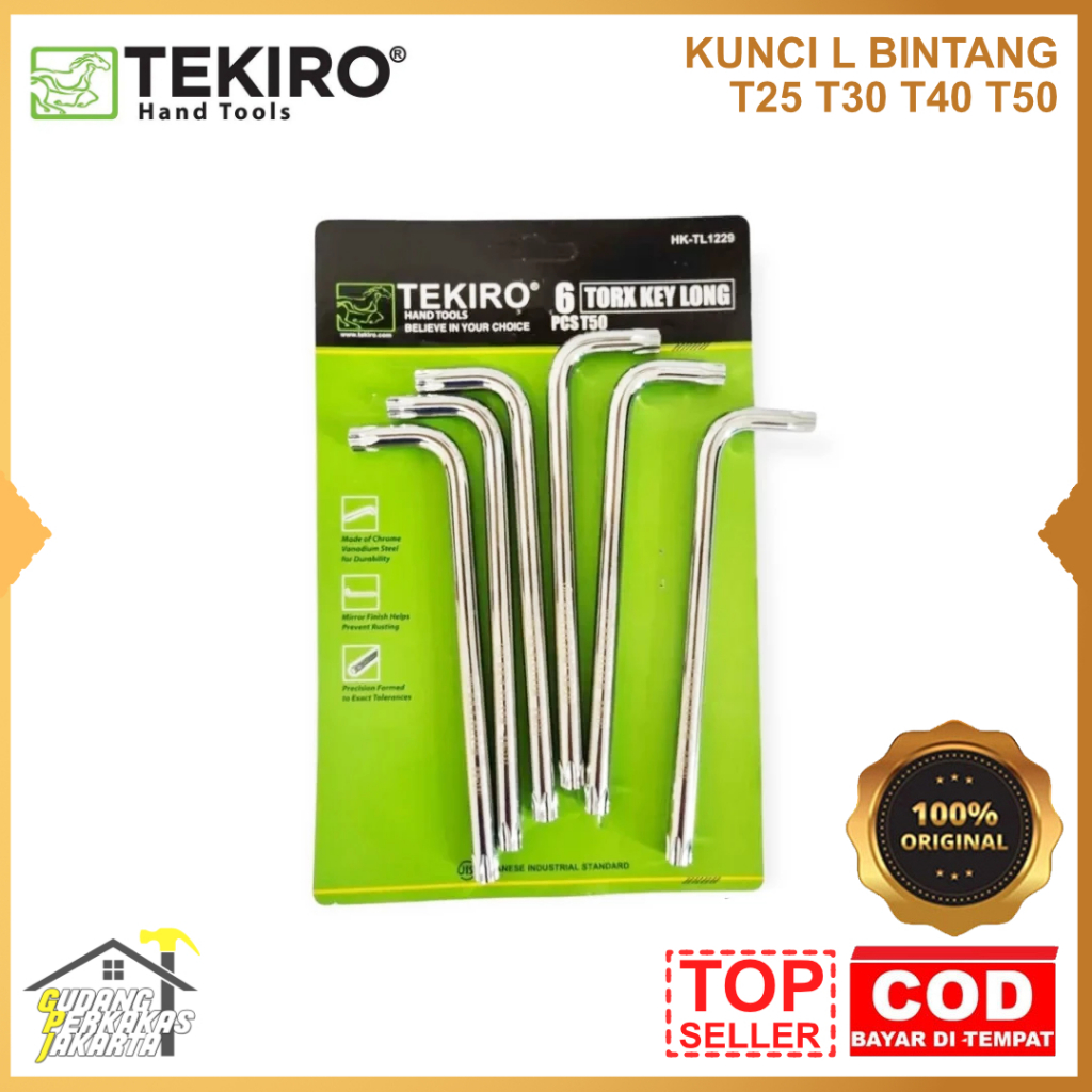 Jual TERMURAH Kunci L Bintang T25 T27 T30 T40 T45 T50 panjang Tekiro | Shopee Indonesia