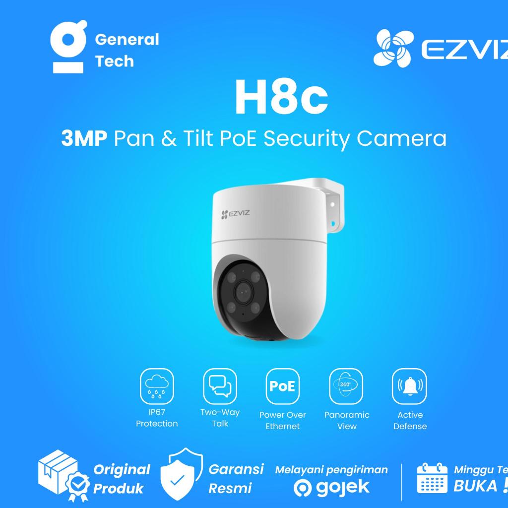Jual Ezviz H8c 2K 3MP PoE Outdoor H.265+ Pan & Tilt IP Camera Security ...