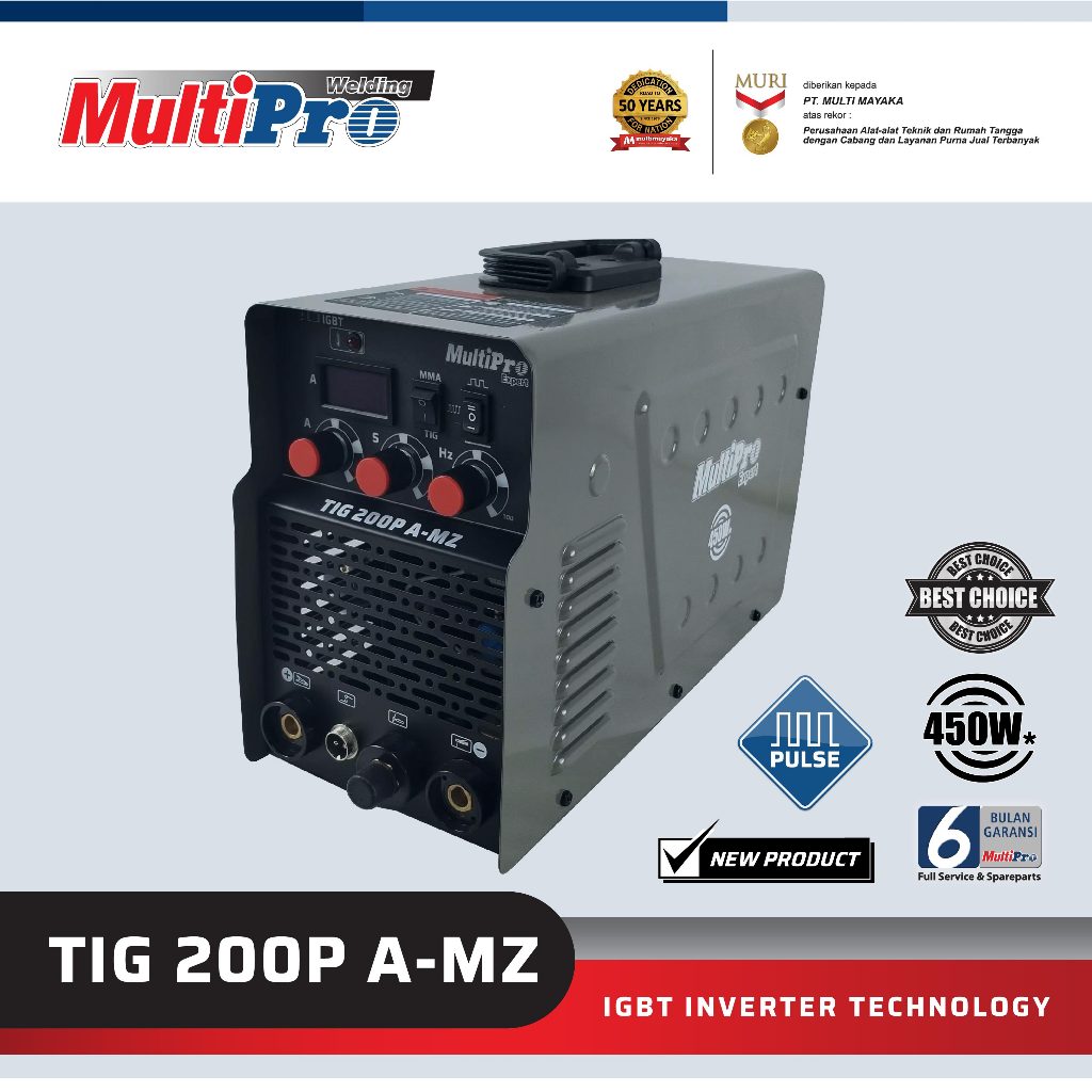 Jual Multipro Mesin Las TIG 200P A-MZ Pulse TIG Welder Presisi Garansi ...