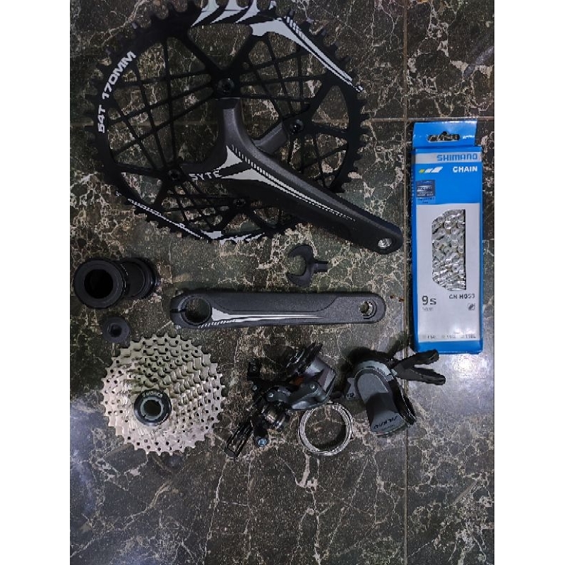 Jual Groupset Shimano 7 8 9 Speed Alivio M4000 Altus M310 Cassette with ...