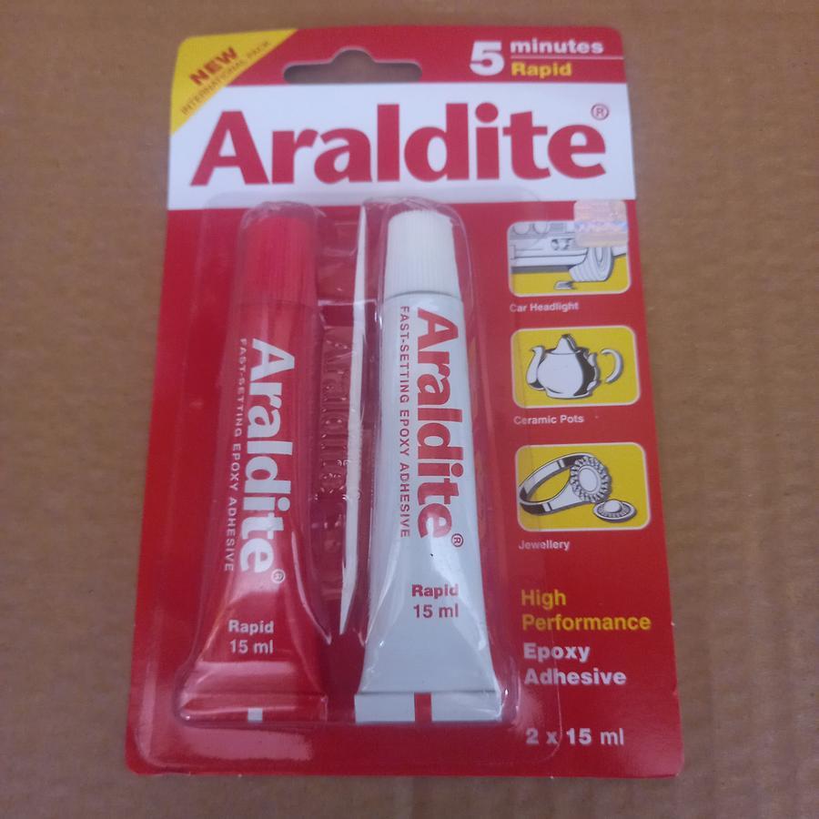 Jual LEM BESI ARALDIT ARALDITE MERAH EPOXY 5 MENIT RESIN + HARDENER ...