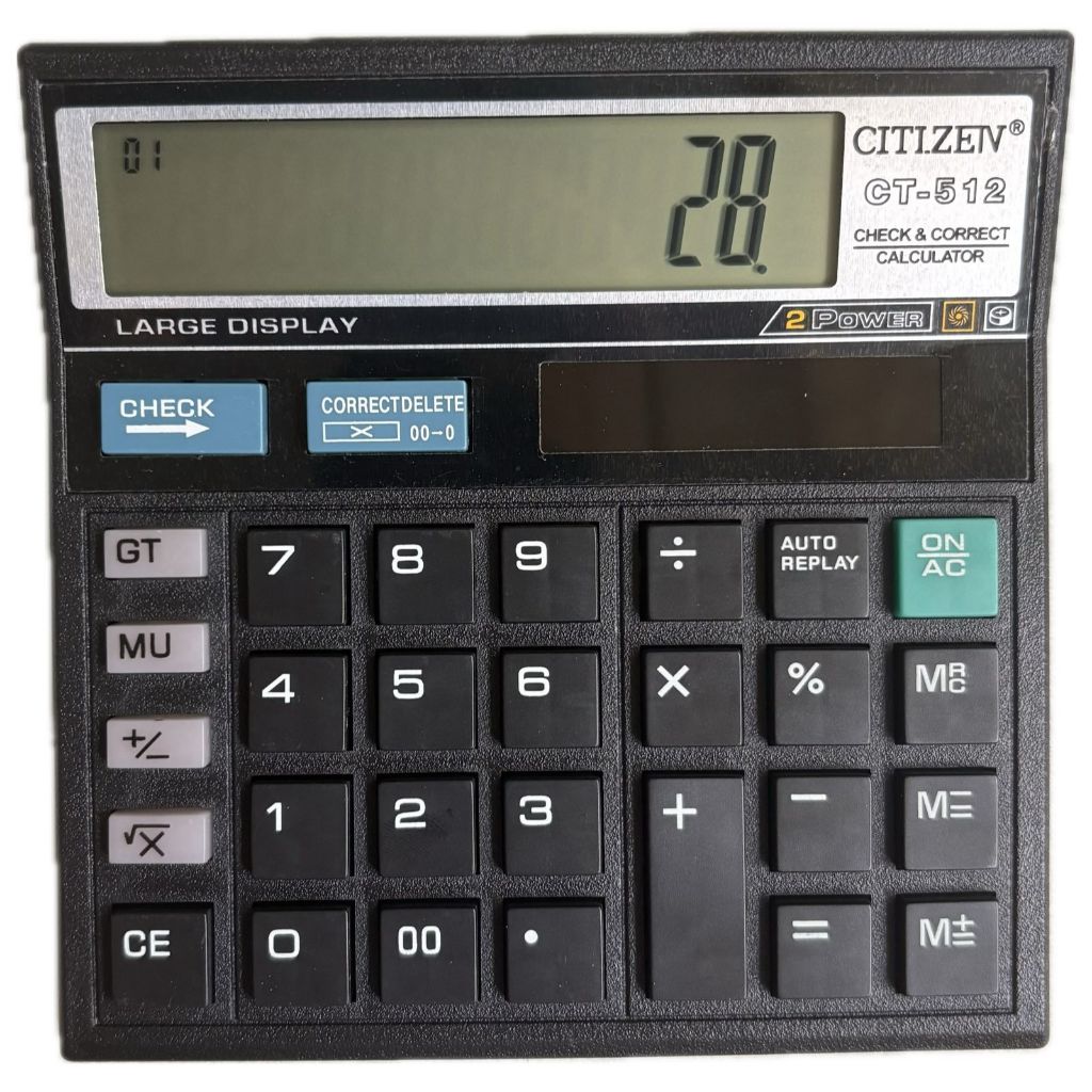 Jual COD - Kalkulator CITIZEN CT 512 12 Digit - Kalkulator Sekolah - Praktis - Kalkulator ...