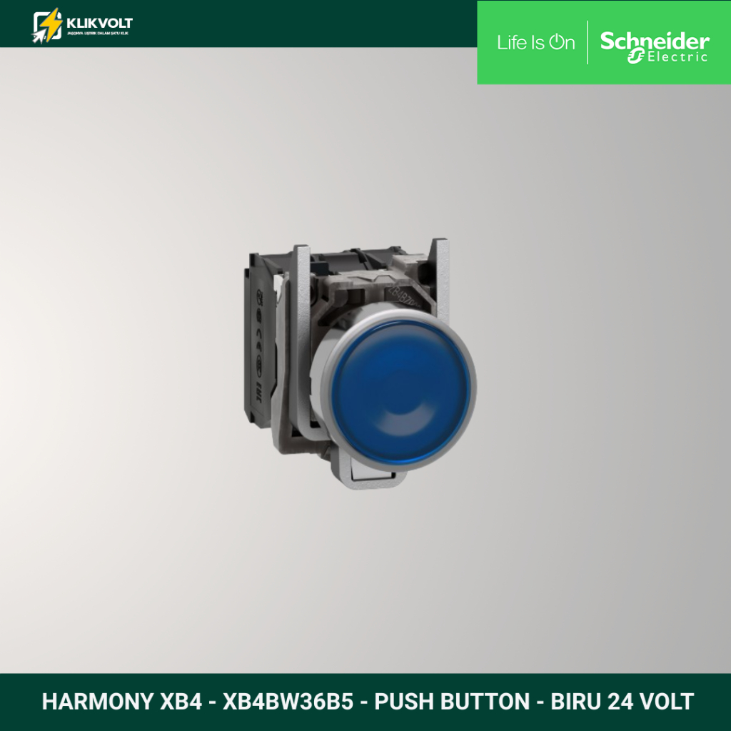 Jual HARMONY XB4 - XB4BW36B5 - PUSH BUTTON - BIRU 24 VOLT | Shopee ...