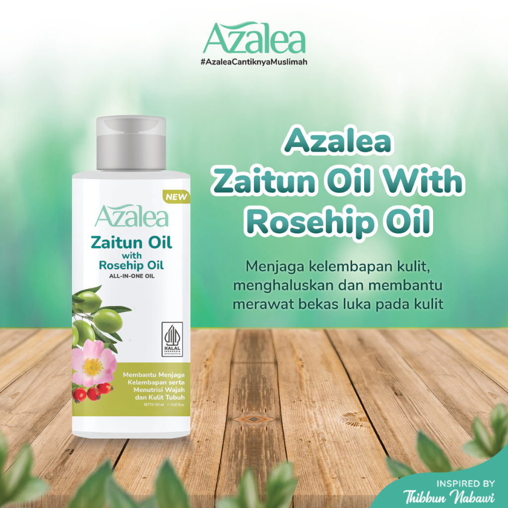 Jual Azalea Zaitun Oil with Rosehip Oil 150 ml - Minyak Zaitun Melembabkan Menghilangkan Bekas ...