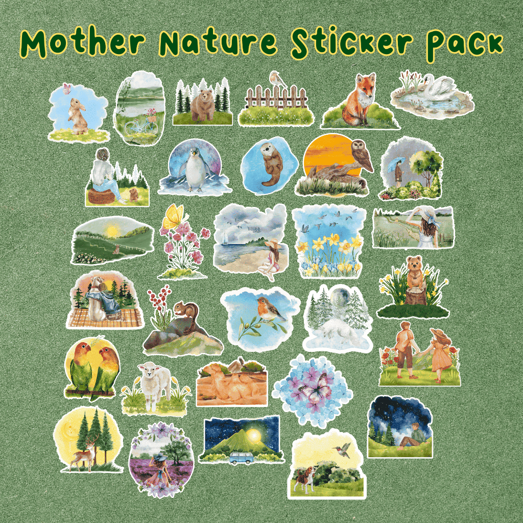 Jual Mother Nature Digital Stickers | Digital Stickers, Digital Planner ...
