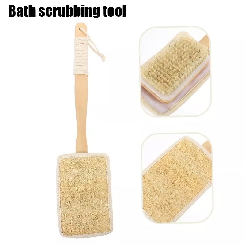 Jual Sikat Punggung Loofah Bambu 2in1 Spons Mandi Loofah Back Brush ...