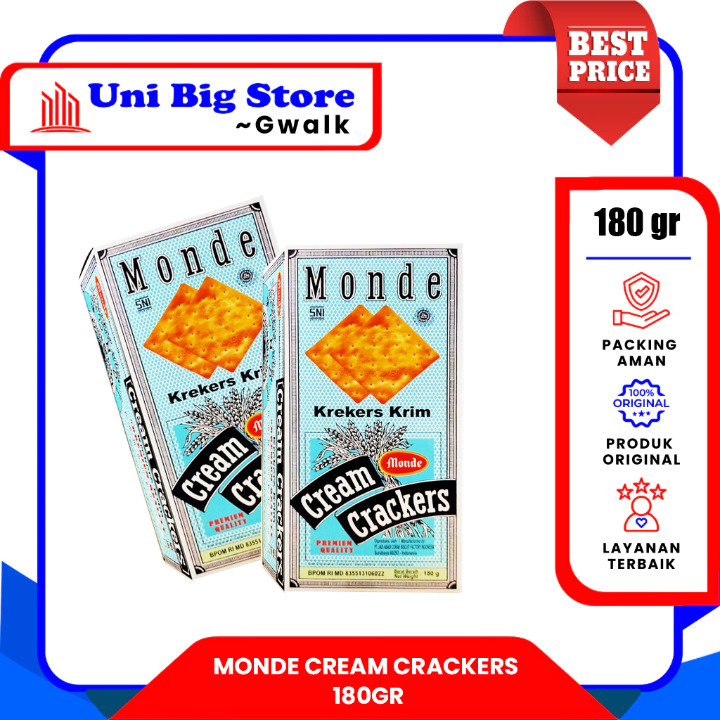 Jual MONDE CREAM CRACKERS GABEN GABIN KREKERS - 180 gr | Shopee Indonesia