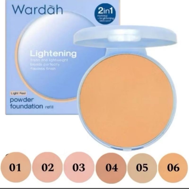 Jual Wardah Lightening Powder SPF 40 PA+++ Foundation Light Feel 12 g ...