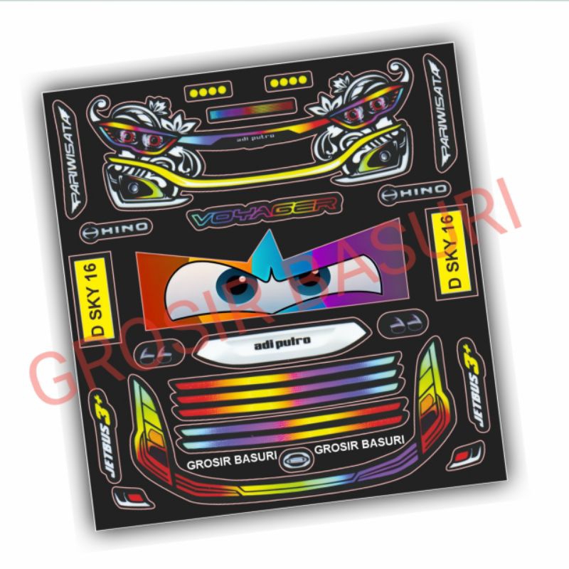 Jual STIKER MINIATUR BUS JB3 STROBO RGB (SUDAH DI CUT ANTI AIR ...