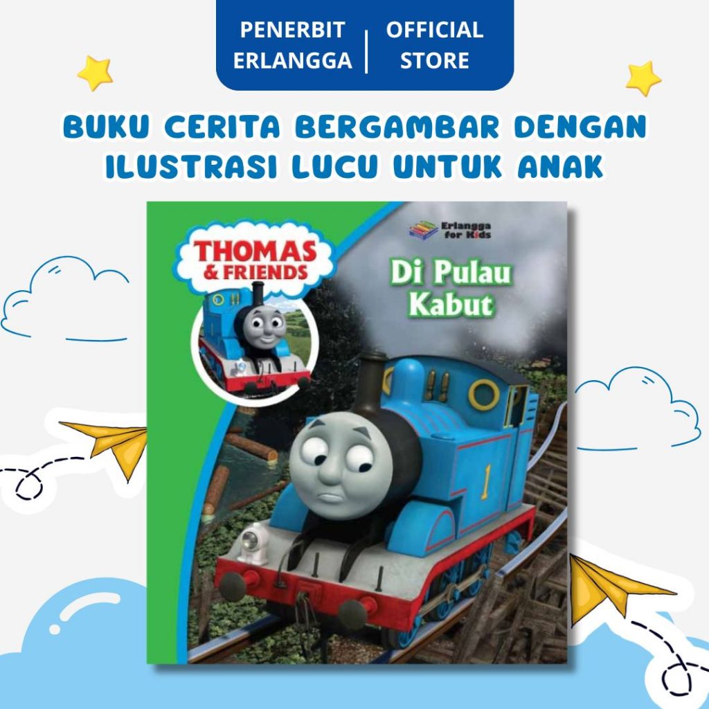Jual [Erlangga Official] Buku Cerita Anak: Thomas & Friends: Di Pulau Kabut | Shopee Indonesia
