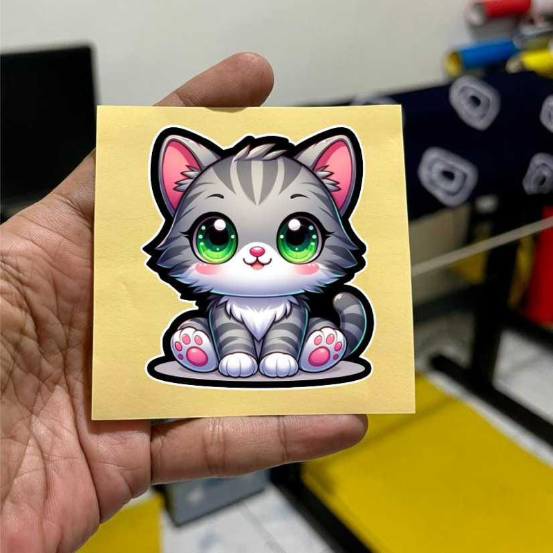 Jual sticker kucing lucu, kucing art, seni kucing, stiker nyala, hp ...