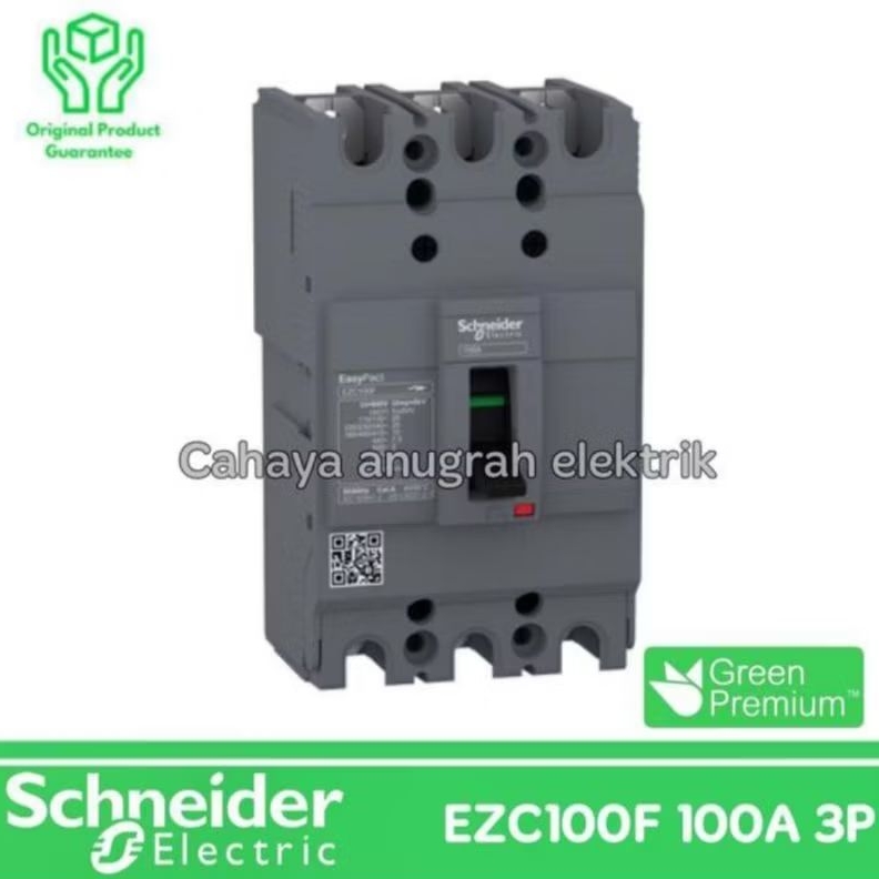 Jual MCCB EZC100F SCHNEIDER 100A 3P MCCB NFB SCHNEIDER EZC100F 100A 3 PHASE ORIGINAL | Shopee ...
