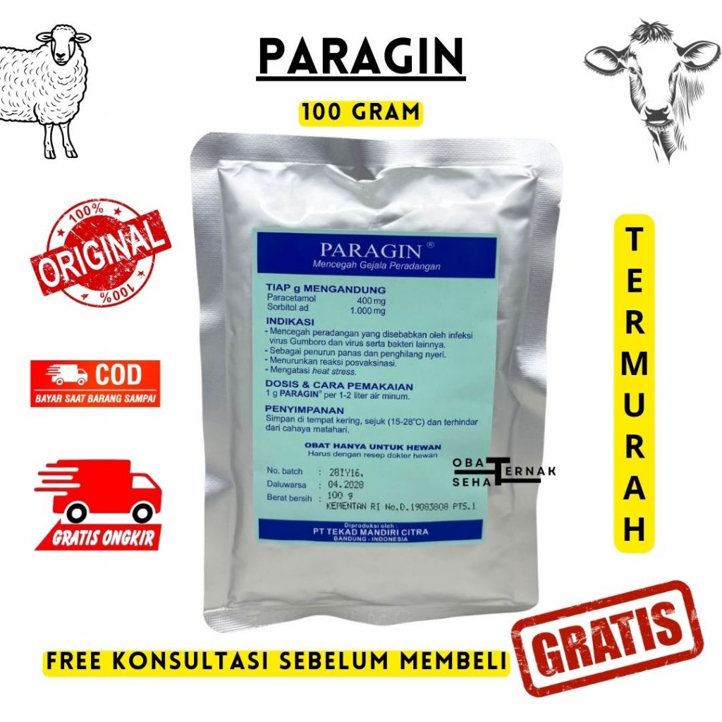 Jual PARAGIN 100 gram - Mengatasi Peradangan Mencegah Peradangan Hewan ...