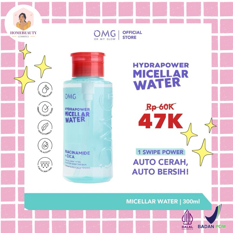 Jual NEW PRODUK!! OMG OH MY GLOW Hydrapower soothing micellar water ...