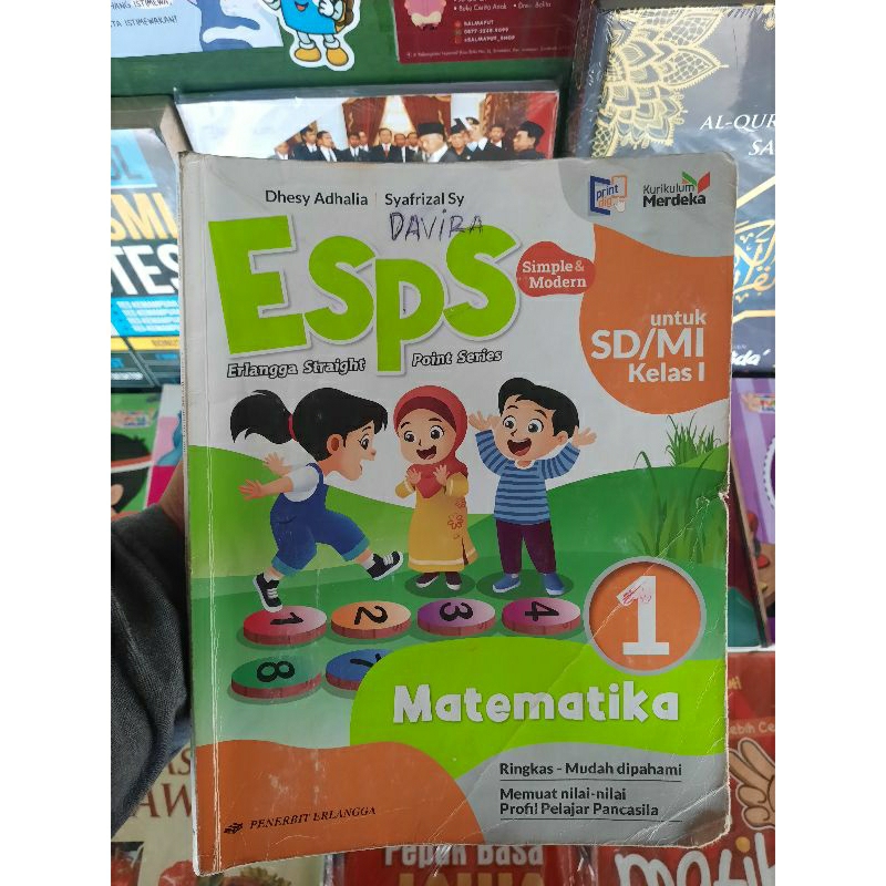 Jual ESPS Matematika 1 untuk SD/MI Kelas 1 Kurikulum Merdeka Erlangga - Bekas | Shopee Indonesia
