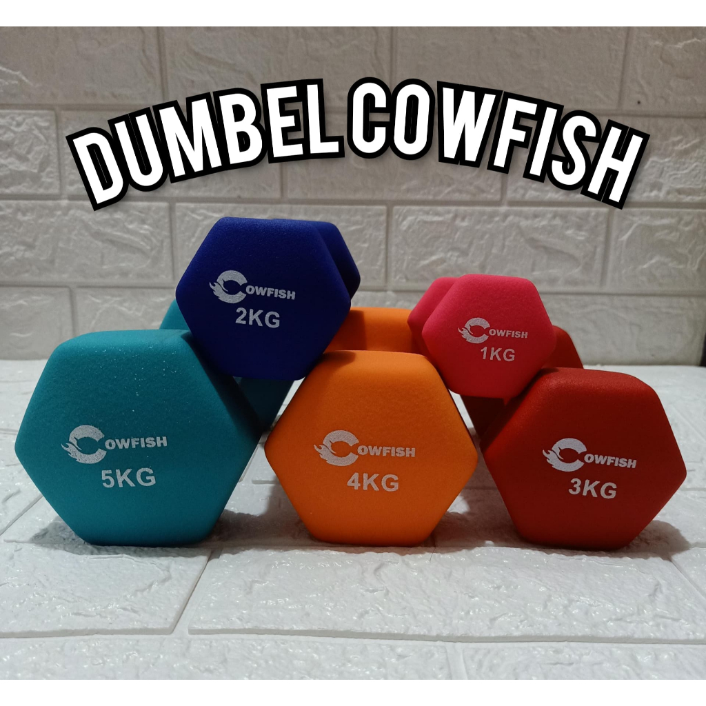 Jual NEW!! DUMBLE / BARBEL / ALAT ANGKAT BEBAN 4 KG COWFISH VINYL ...