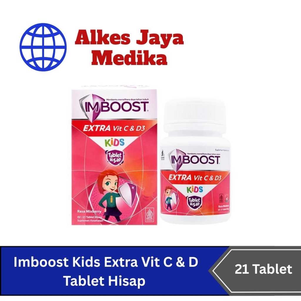 Jual Imboost Kids Tablet Hisap Extra Vit C & D3 Isi 21 Tablet - Vitamin ...