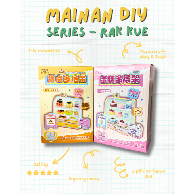 Jual Rak Kue Toko Roti - Mainan Miniatur DIY SERIES dari Resin plastik ...