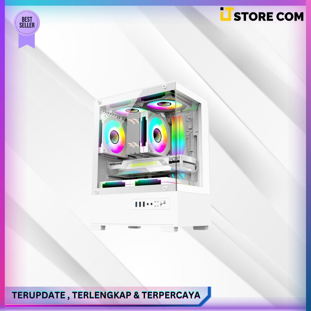 Jual CASING TOWER MINI M-ATX GAMING BLACK & WHITE | Shopee Indonesia