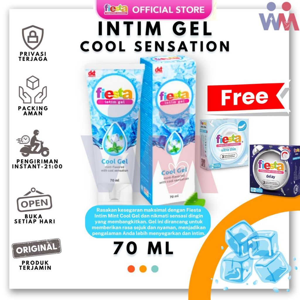 Jual Fiesta Lubricant Intim Gel Cool Free Kondom 3+3 (Ultra Thin dan ...