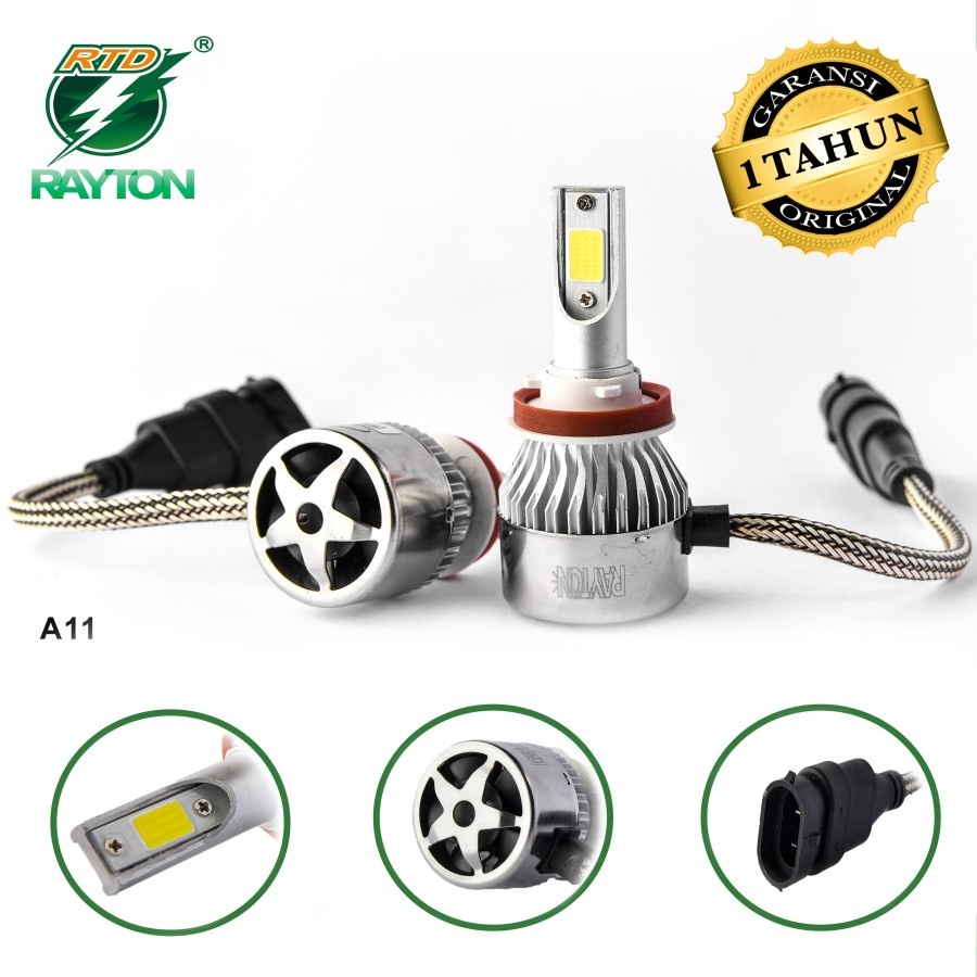Jual Rayton A11 H4 Lampu LED Otomotif Original Garansi 1 Tahun | Shopee ...