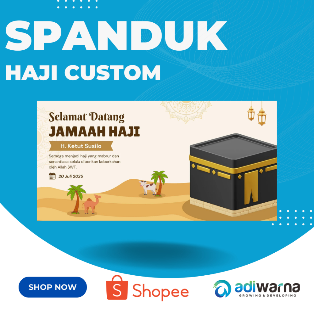 Jual Spanduk Haji Custom – Sambutan Pulang Haji / Umroh | Desain Bisa ...