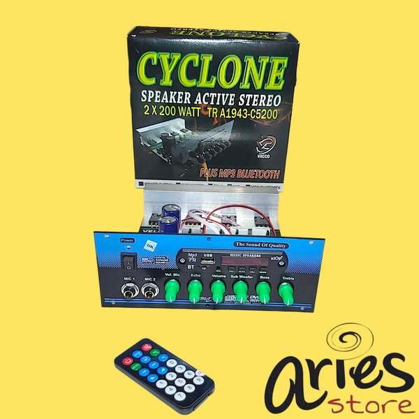 Jual KIT CYCLONE SPEAKER AKTF 2X200 WATT PLUS MP3 BLUETOOTH VACCO ...