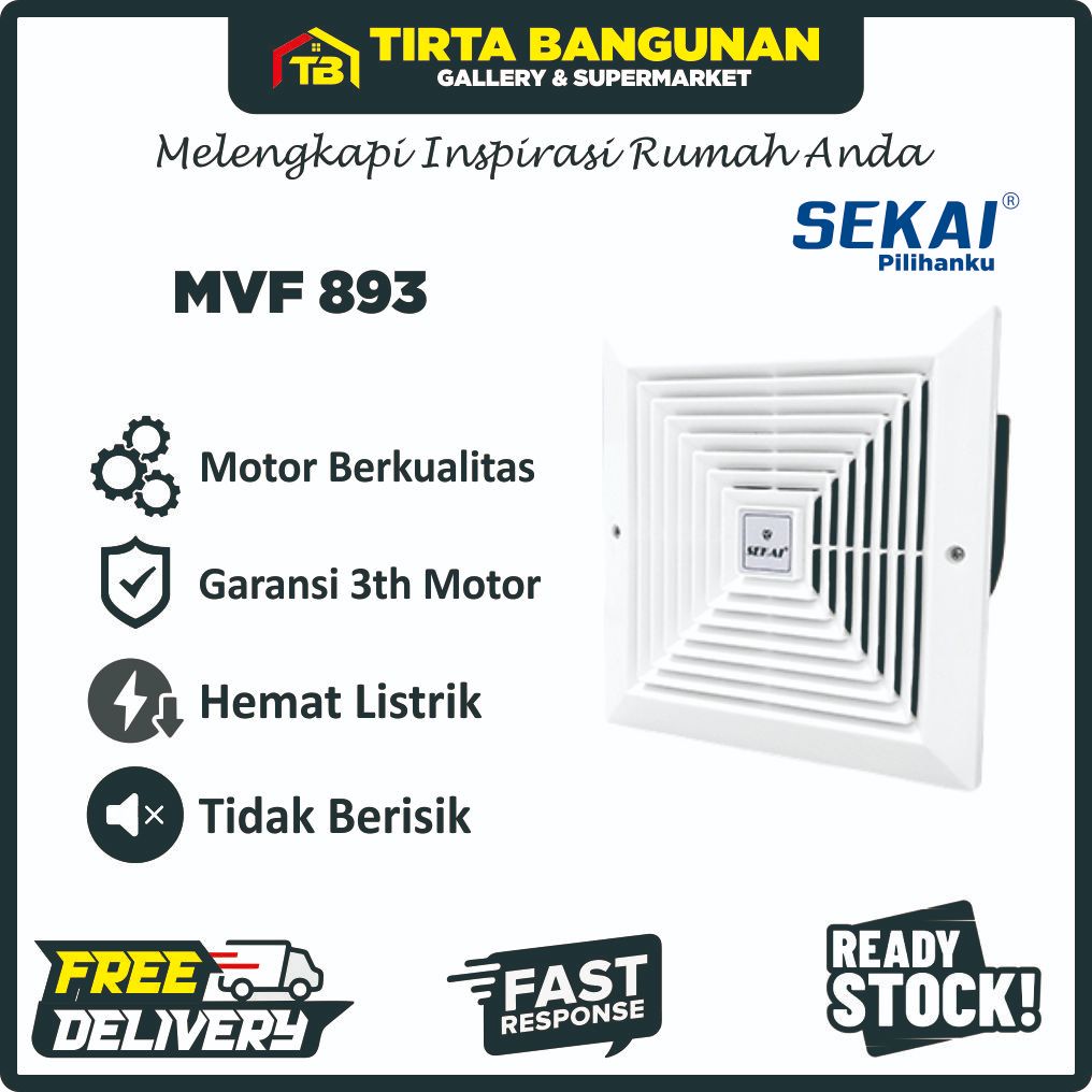 Jual [PASTI ORI] SEKAI EXHAUST FAN MVF 893 - MVF 1091 KIPAS HEXOS ...